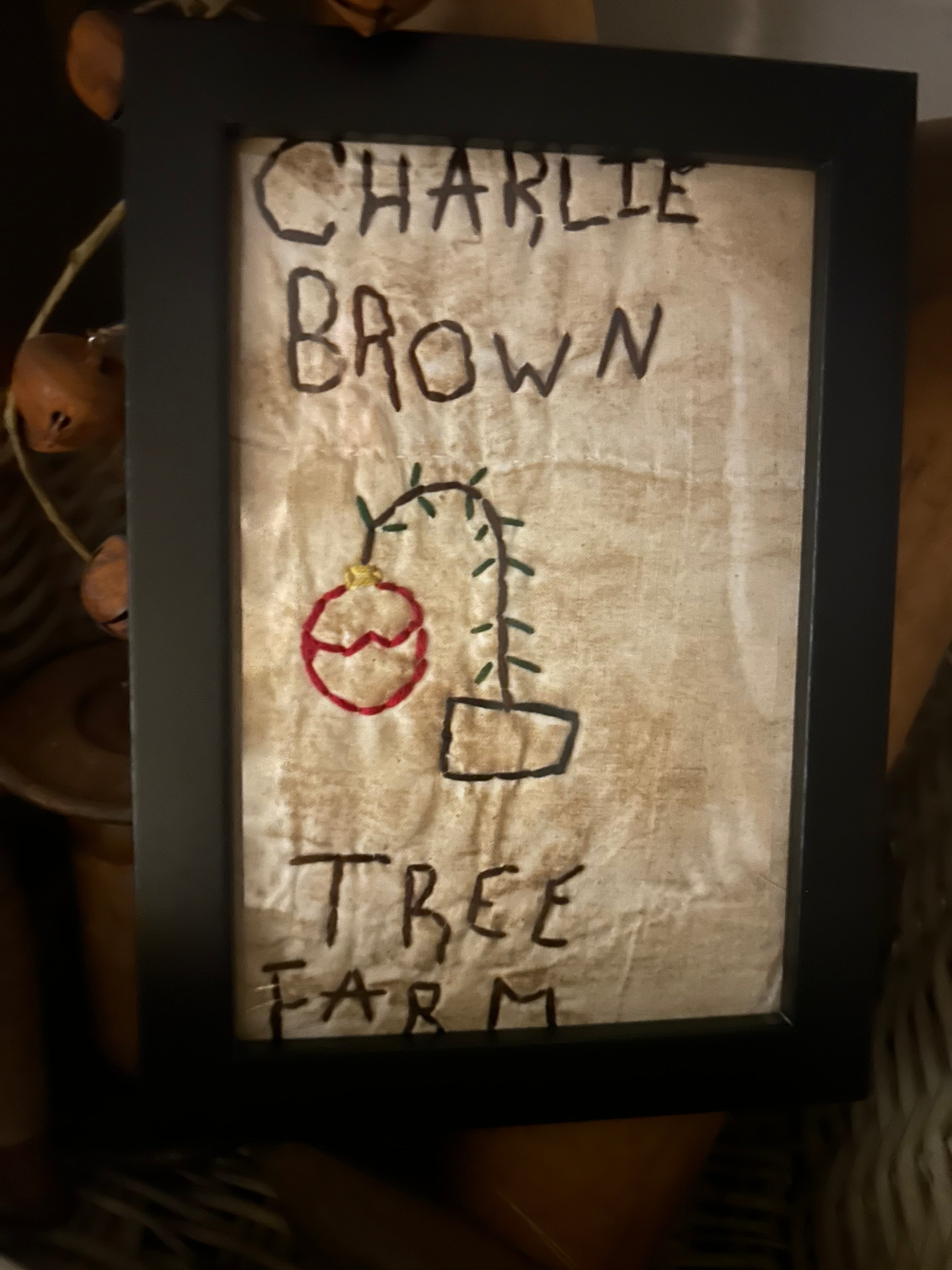 Charlie Brown Tree Farm Handmade Sampler – Colonial House Primitives